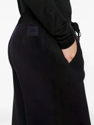 Elisabetta Franchi Logo-patch Wide-leg Track Pants