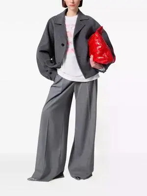 MSGM Pleated Wide-leg Trousers