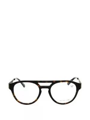 Calvin Klein Tortoiseshell-effect Round-frame Glasses - Brown