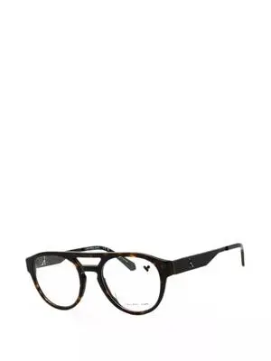 Calvin Klein Tortoiseshell-effect Round-frame Glasses