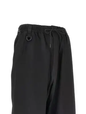 Y3 Drawstring Straight-leg Trousers