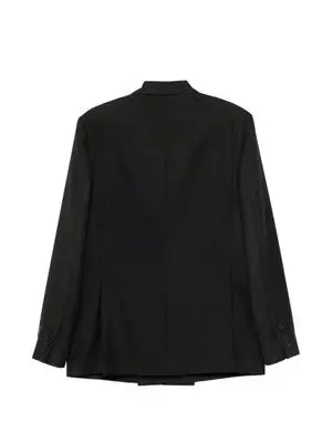 MSGM Logo-patch Double-breasted Blazer