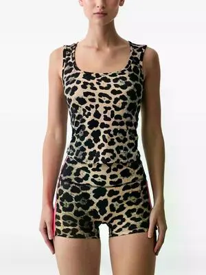 P.E Nation Refine Leopard-print Tank Top