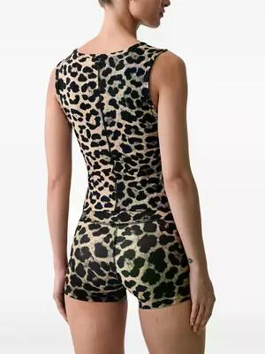 P.E Nation Refine Leopard-print Tank Top