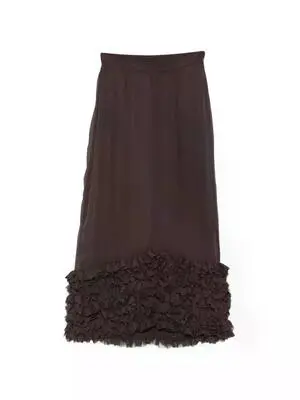 MSGM Ruffled-trim Midi Skirt