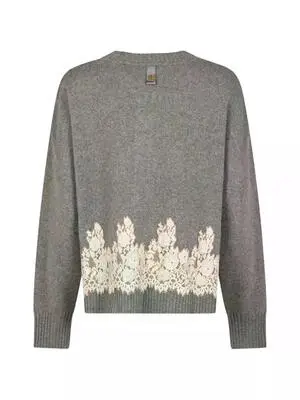 Alberta Ferretti Lace-trim Button-up Cardigan
