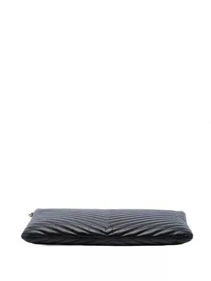 Saint Laurent 2017 Chevron Calfskin Cassandre Document Holder Clutch Bag