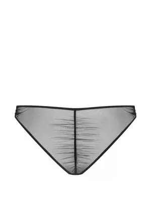 SCANDALE Nuit Fauve Sheer Mesh Brief - Black