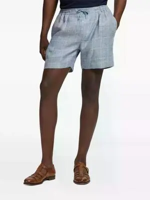 Ralph Lauren Purple Label Windowpane Check Linen Shorts