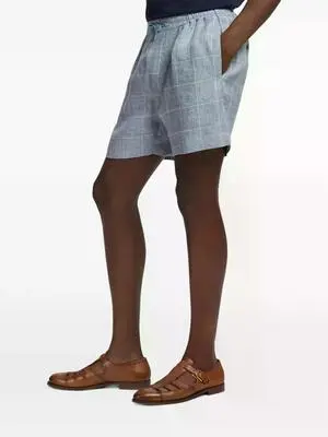 Ralph Lauren Purple Label Windowpane Check Linen Shorts