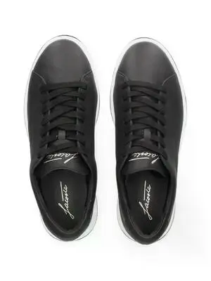 Lacoste Leather Logo Print Sneakers