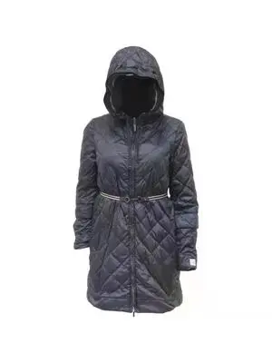 Max Mara Quilted Hooded Belted Jacket