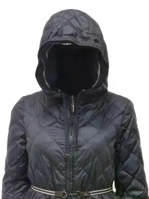 Max Mara Quilted Hooded Belted Jacket