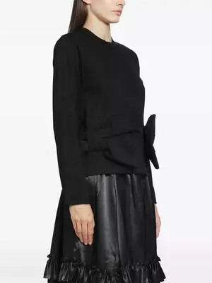 Noir Kei Ninomiya Bow-embellished Long-sleeve T-shirt