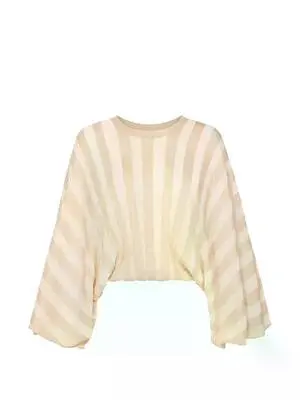 Zimmermann Striped Batwing-sleeve Blouse