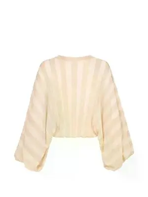 Zimmermann Striped Batwing-sleeve Blouse