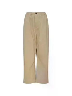 Sofie D'hoore Elasticated-waistband Straight-leg Trousers - Neutrals