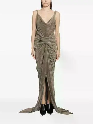 Rick Owens Strutter Draped Maxi Dress - Neutrals