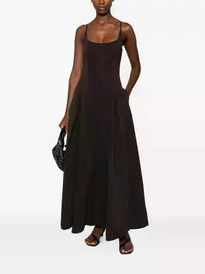 Staud Jill Panneled Flared Dress