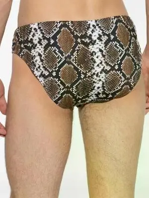 Moschino X Smiley Snakeskin-print Swimming Trunks