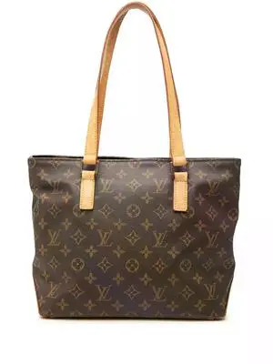 LOUIS VUITTON 2003 Monogram Cabas Piano Tote Bag - Brown