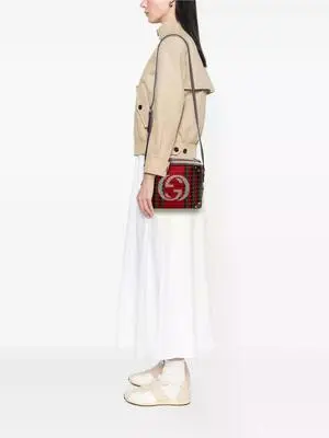Gucci 2016-2026 Houndstooth Canvas Soft Trunk Crossbody Bag
