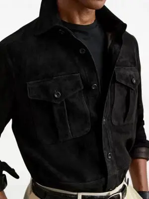 Ralph Lauren Purple Label Suede Cargo Jacket