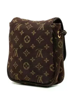 LOUIS VUITTON 2006-2008 Monogram Mini Lin Pochette Cancun Crossbody Bag
