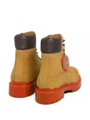 Philipp Plein Nabuk Lace-up Boots Immersed