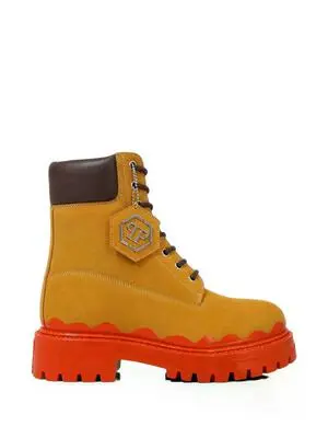 Philipp Plein Nubuck Lace-up Boots - Neutrals
