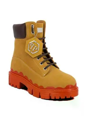 Philipp Plein Nubuck Lace-up Boots