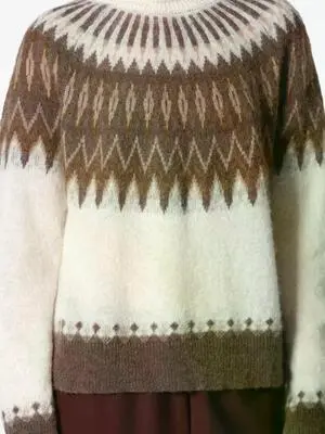 ROBERTO COLLINA Fair Isle Knit Roll-neck Sweater