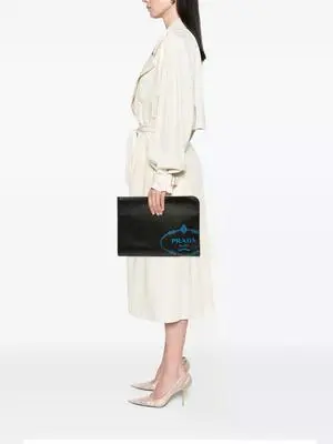 Prada 2000-2026 Saffiano Logo Clutch Bag