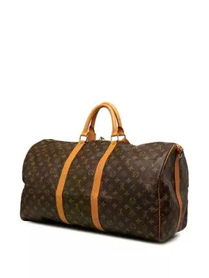 LOUIS VUITTON 1995 Monogram Keepall Bandouliere 55 Travel Bag