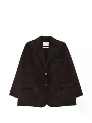 VICOLO Single-breasted Notched Lapel Coat - Brown