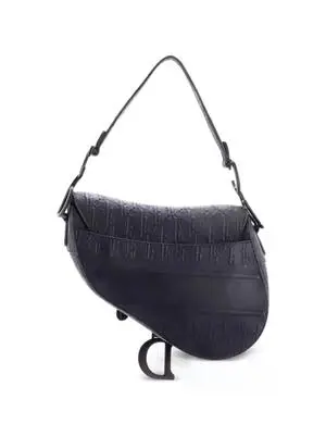 Dior Saddle Handbag Oblique Embossed Calfskin Medium Shoulder Bag