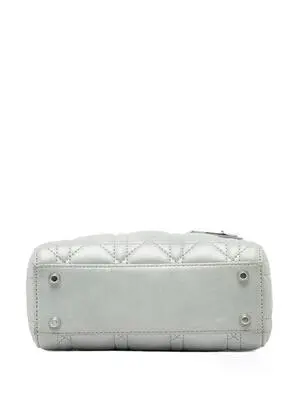 Dior 2015 Mini Iridescent Lambskin Cannage Lady Satchel