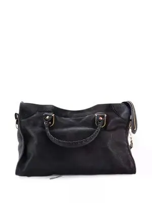 Balenciaga City Classic Metallic Edge Bag Leather Medium Satchel