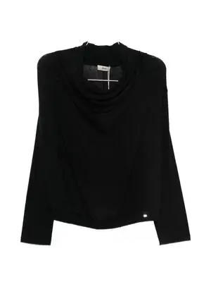 Herno Cowl-neck Long-sleeve Sweater