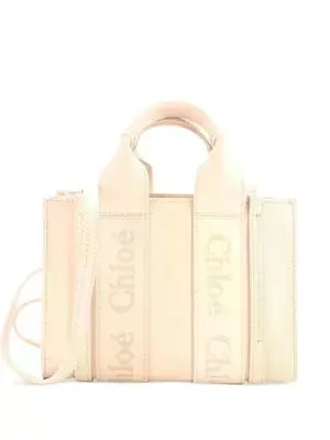 Chloé Woody Convertible Leather Mini Tote Bag - Pink