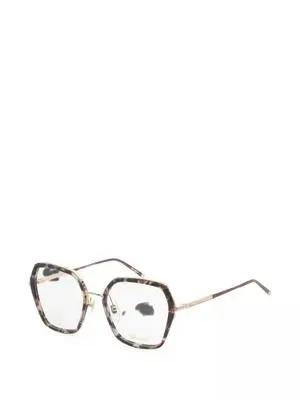 Chopard Tortoiseshell-effect Geometric-frame Glasses - Brown