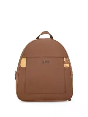 ALVIERO MARTINI 1° CLASSE Map-print Logo-plaque Backpack - Brown