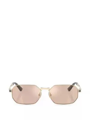 Versace Geometric Frame Sunglasses - Gold
