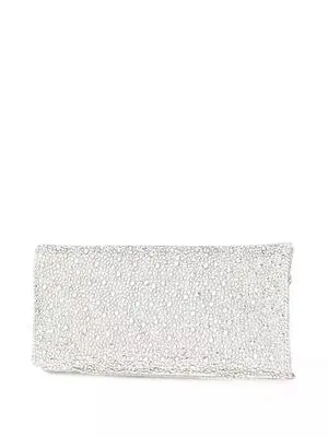 TWENTY FOURHAITCH Siria Crystal-embellished Clutch Bag - Silver