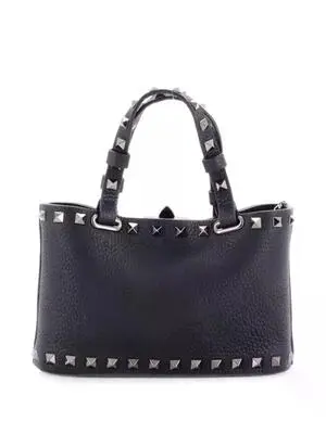 Valentino Garavani Rockstud Flip Lock Chain Leather Mini Tote Bag