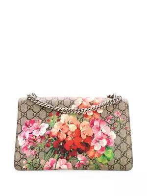 Gucci Dionysus Bag Blooms Print Gg Coated Canvas Small Shoulder Bag - Brown