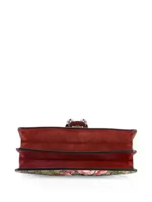 Gucci Blooms Print Gg Coated Canvas Small Shoulder Bag