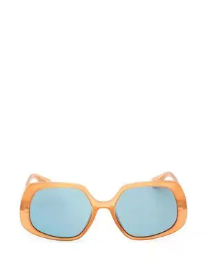 Guess Oversized Geometric-frame Sunglasses - Orange