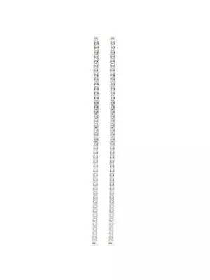 Elisabetta Franchi Logo-detail Drop Earrings - Silver
