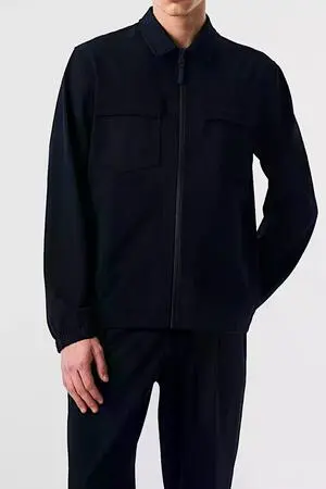 ALPHA TAURI Logo-print Chest-pocket Jacket